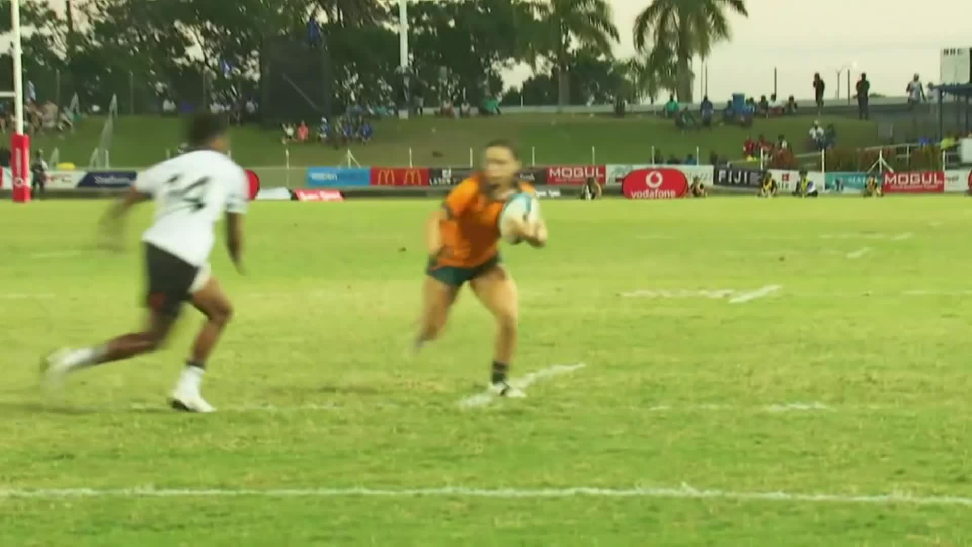 Desiree Miller with a Spectacular Try vs Fiji Women