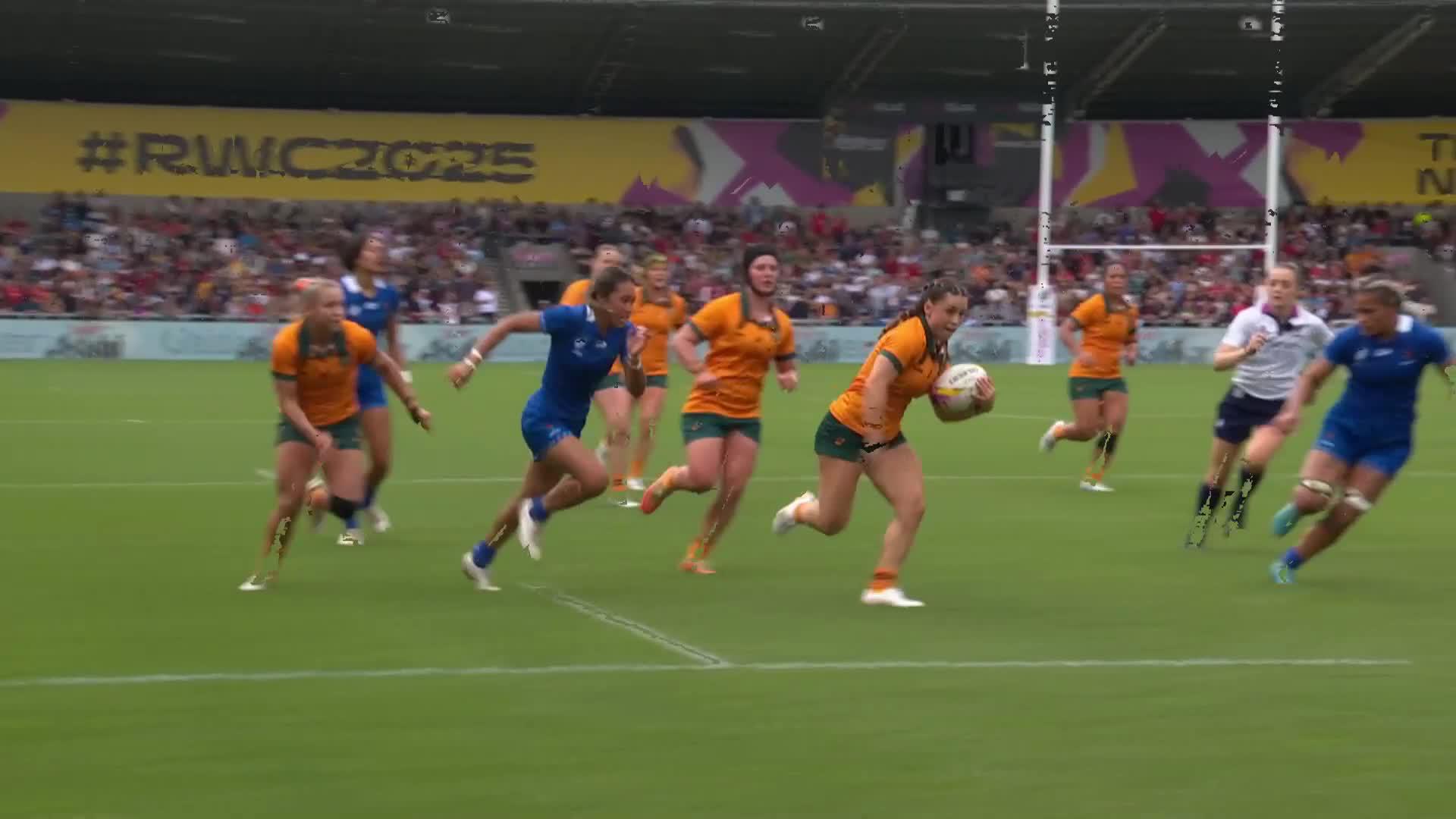 Desiree Miller's Hat-Trick v Samoa Women | Wallaroos 2025