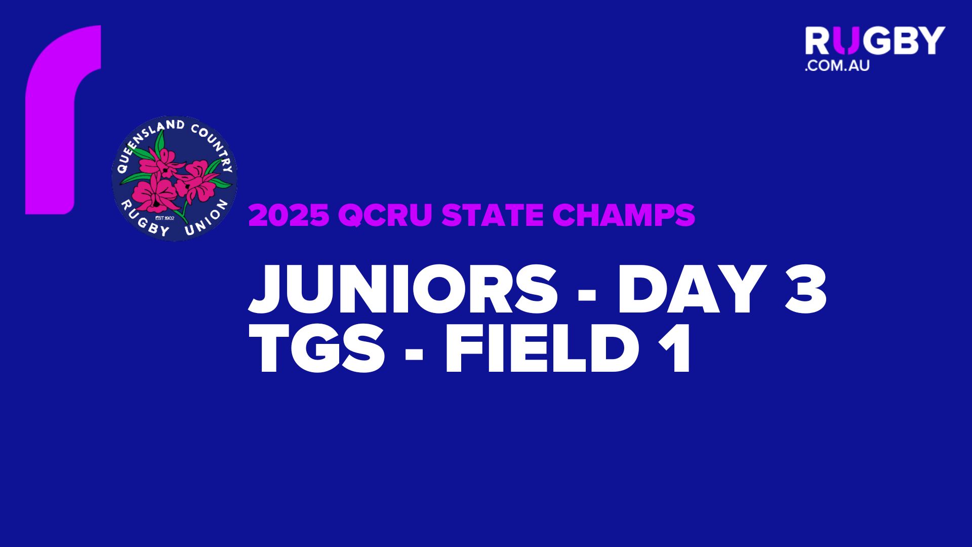 Day 3 - QCRU Junior State Champs - TG Field 1