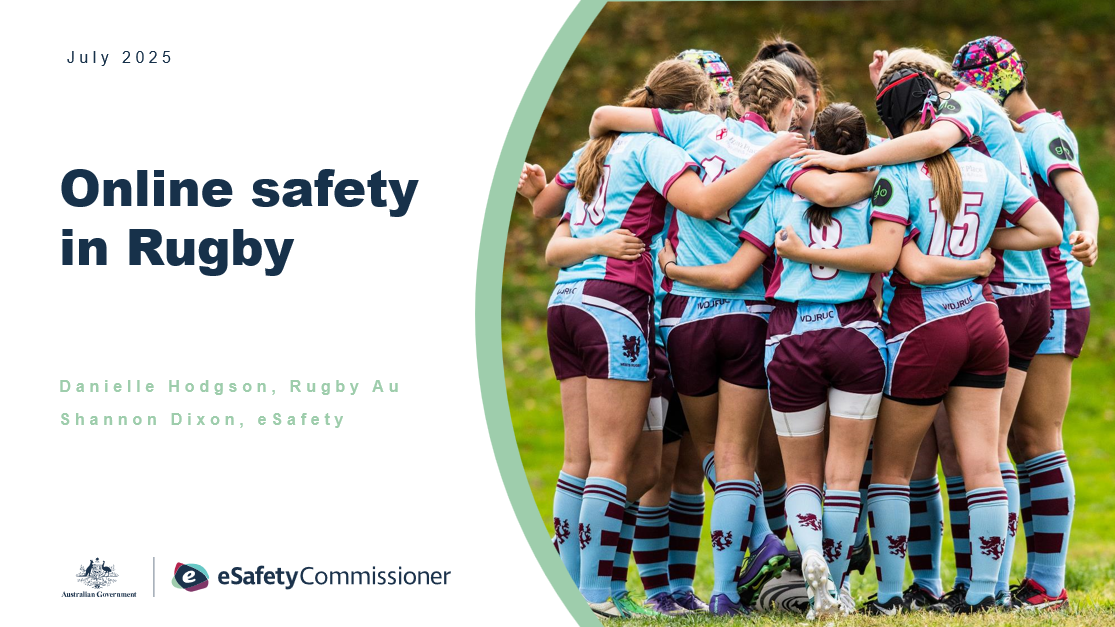 Integrity Webinar 2025 - Session 2: eSafety in Community Rugby