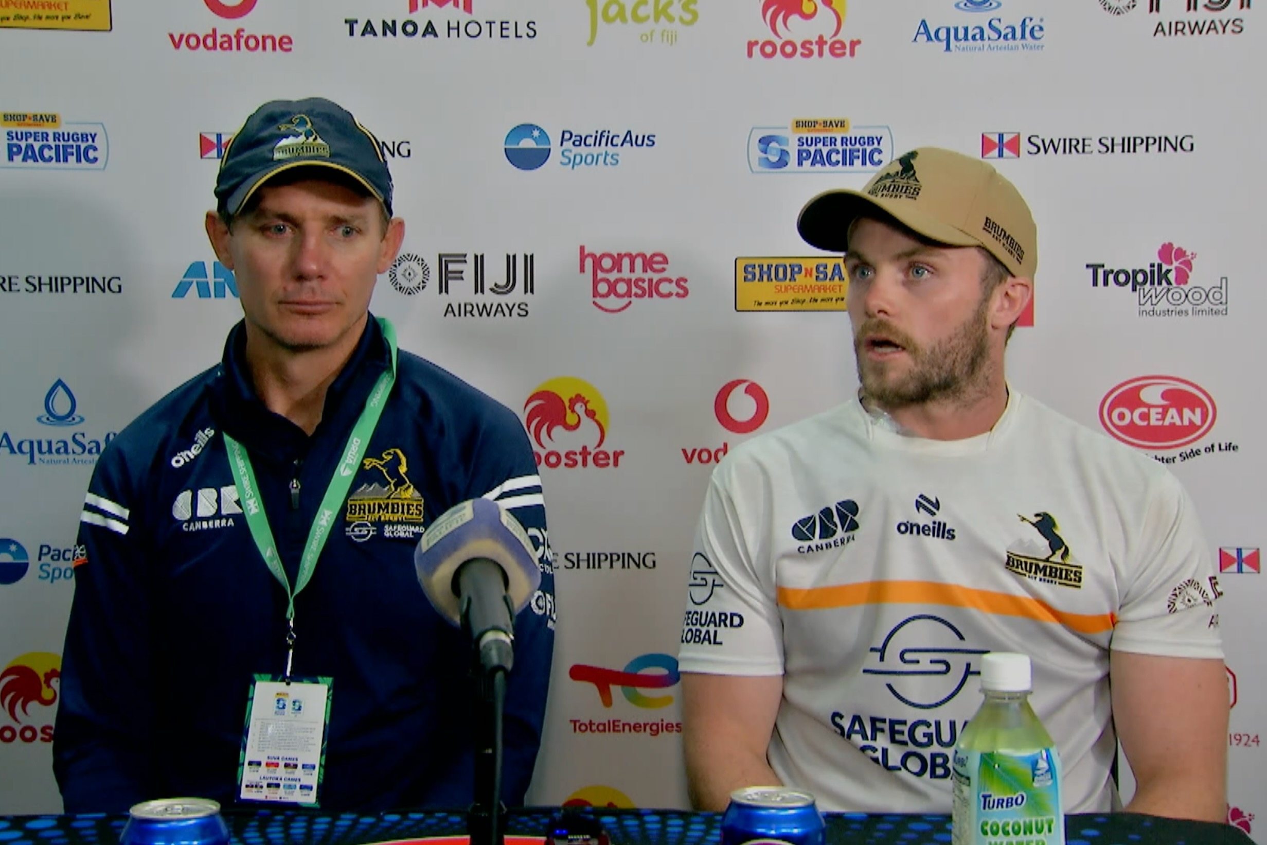 Larkham & Lonergan speak to media in Suva after 36-32 victory against ...