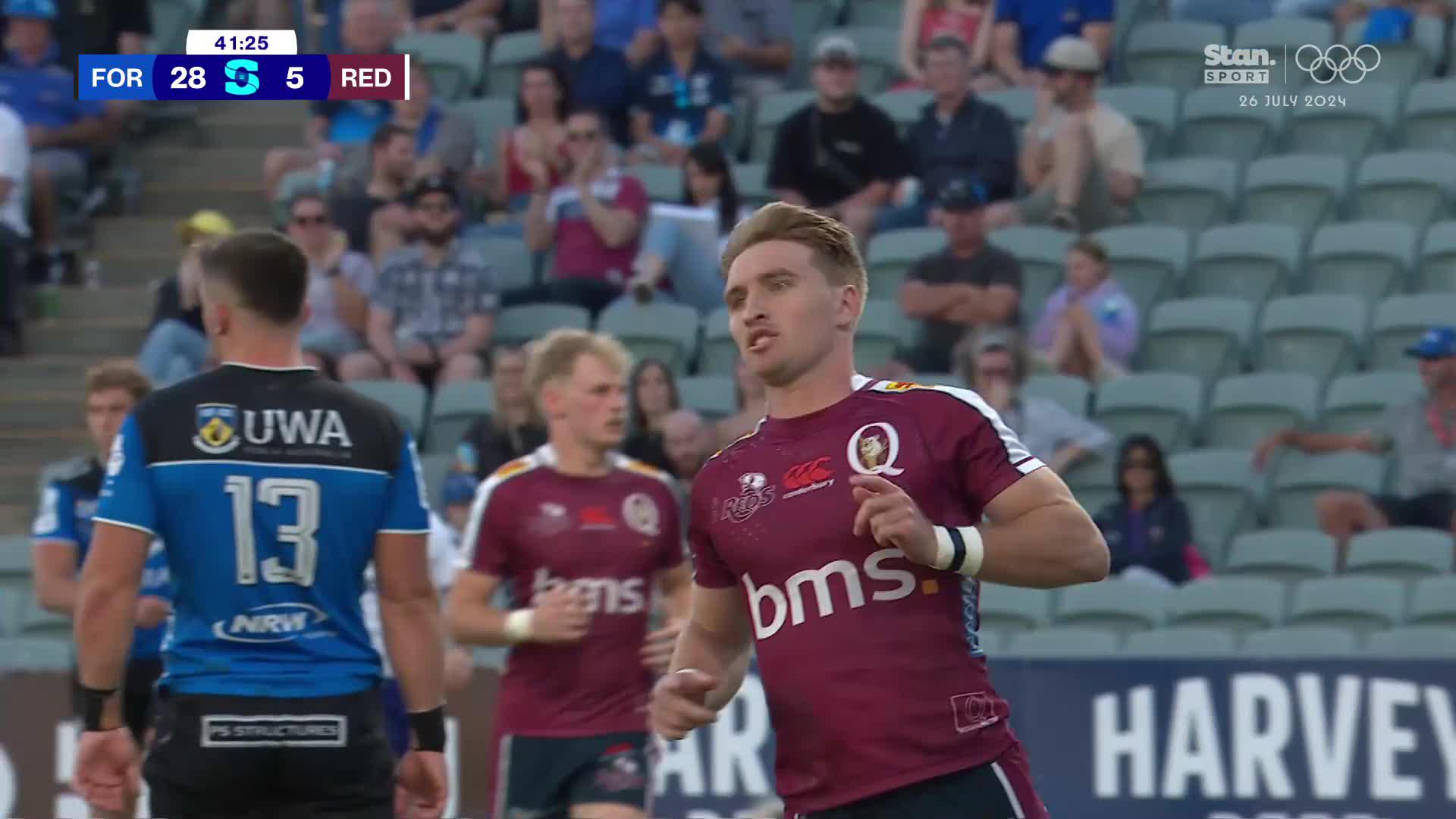 Tate McDermott Try v Western Force | SRP 2024