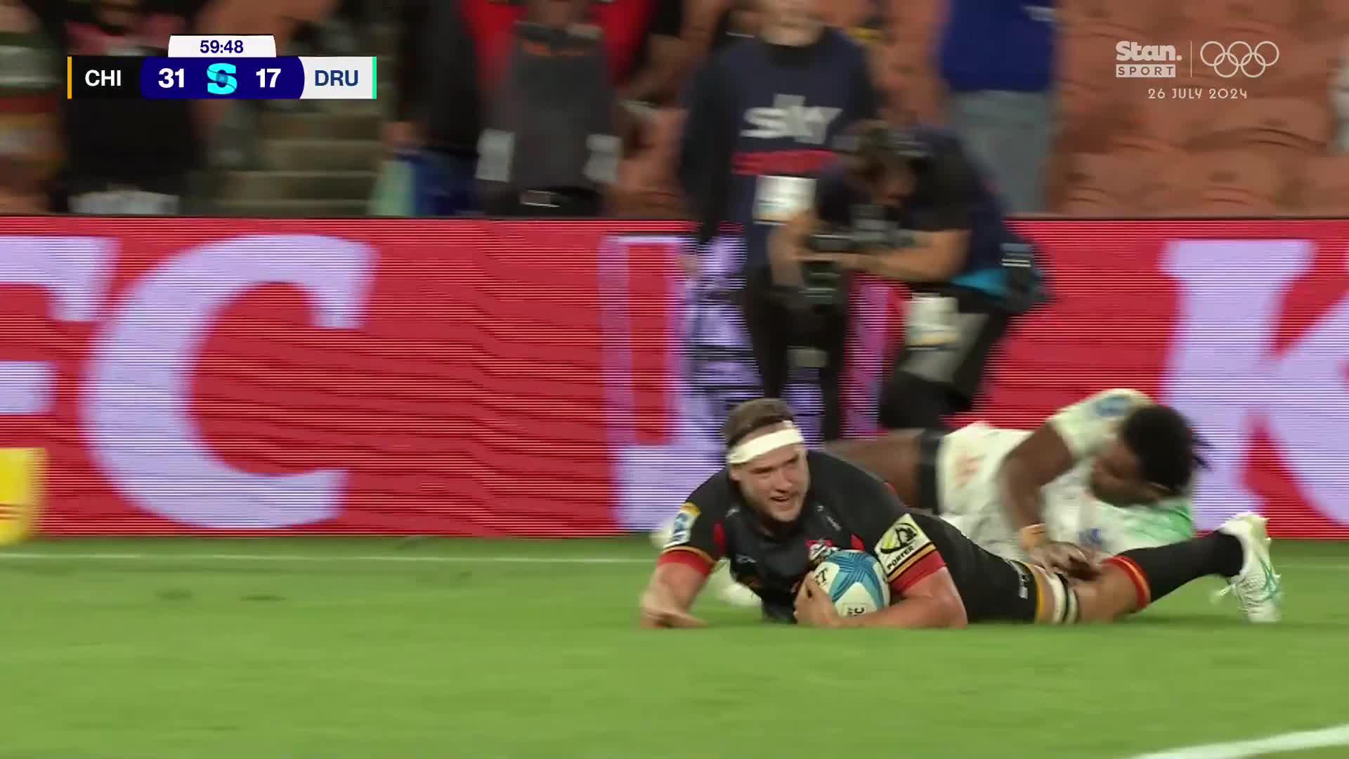 Kaylum Boshier Try v Fijian Drua | SRP 2024