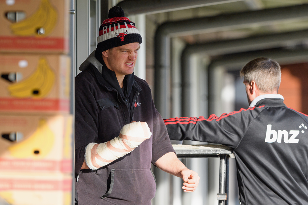 Crusaders duo Crotty and Barrett sidelined by hand injuries