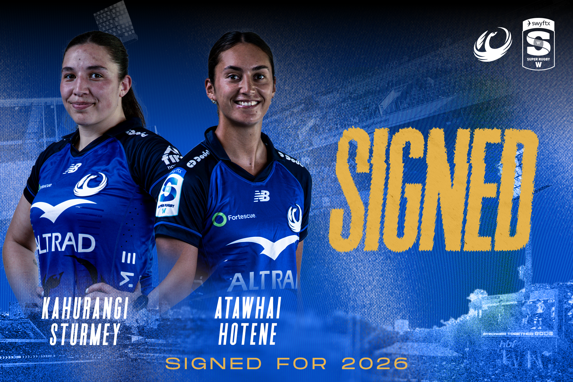 Force reinforce Super W squad with experienced duo Sturmey & Hotene