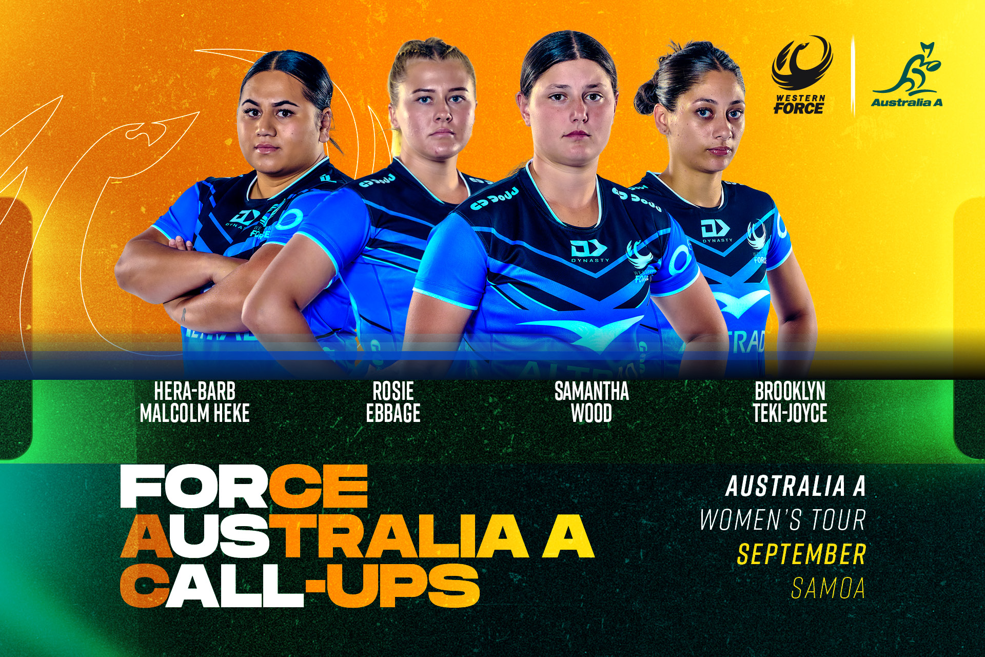 Force quartet named in Australia A squad for Samoa game