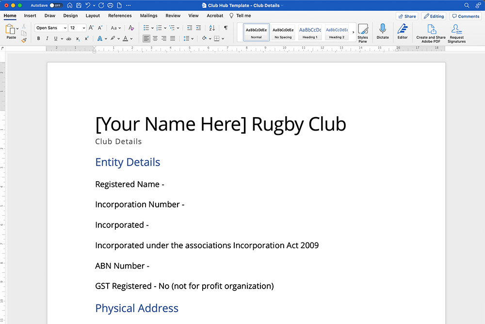 Template: Club Details Template | ClubHub News