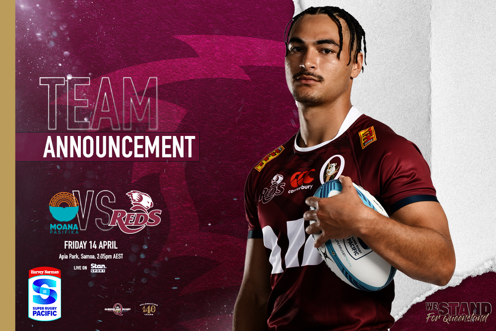 Reds make seven changes, Petaia to reach 50th cap against Moana ...