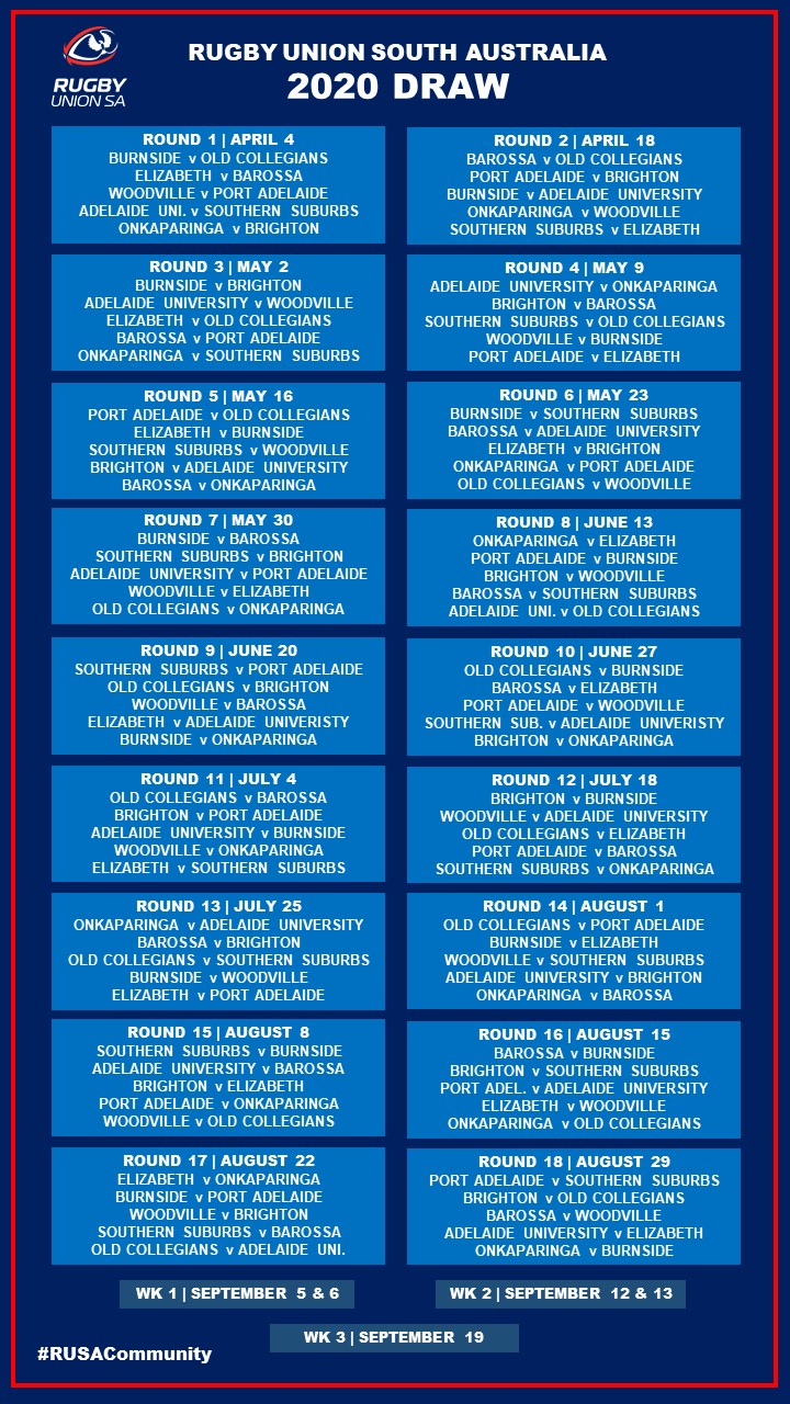2020 Competition Draw