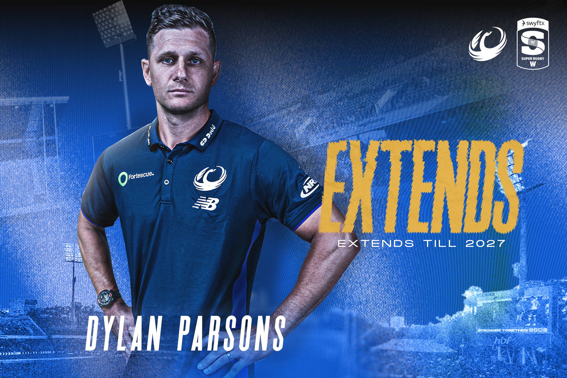 'Passion & drive': Force extends Parsons contract as Super W head coach