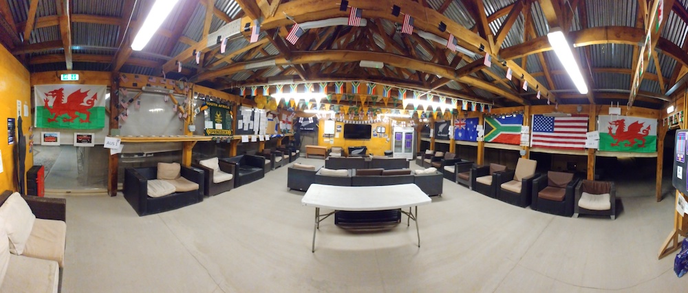 Military Base Common Area Turned Into A Rugby World Cup Watch Station
