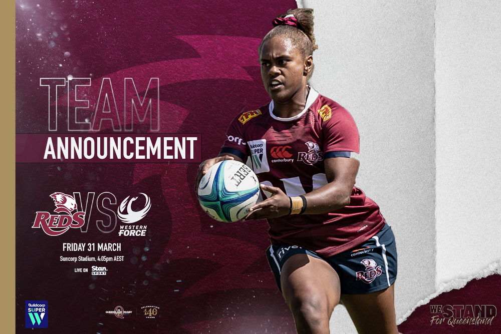 Queensland Reds named unchanged Starting XV for first Super W home game