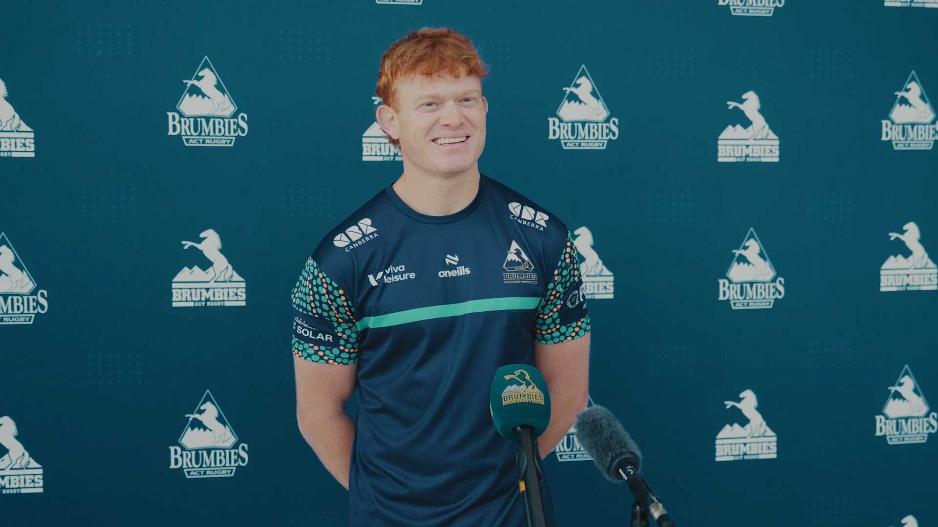 New Brumby Tane Edmed speaks to media as he begins his career in the ...