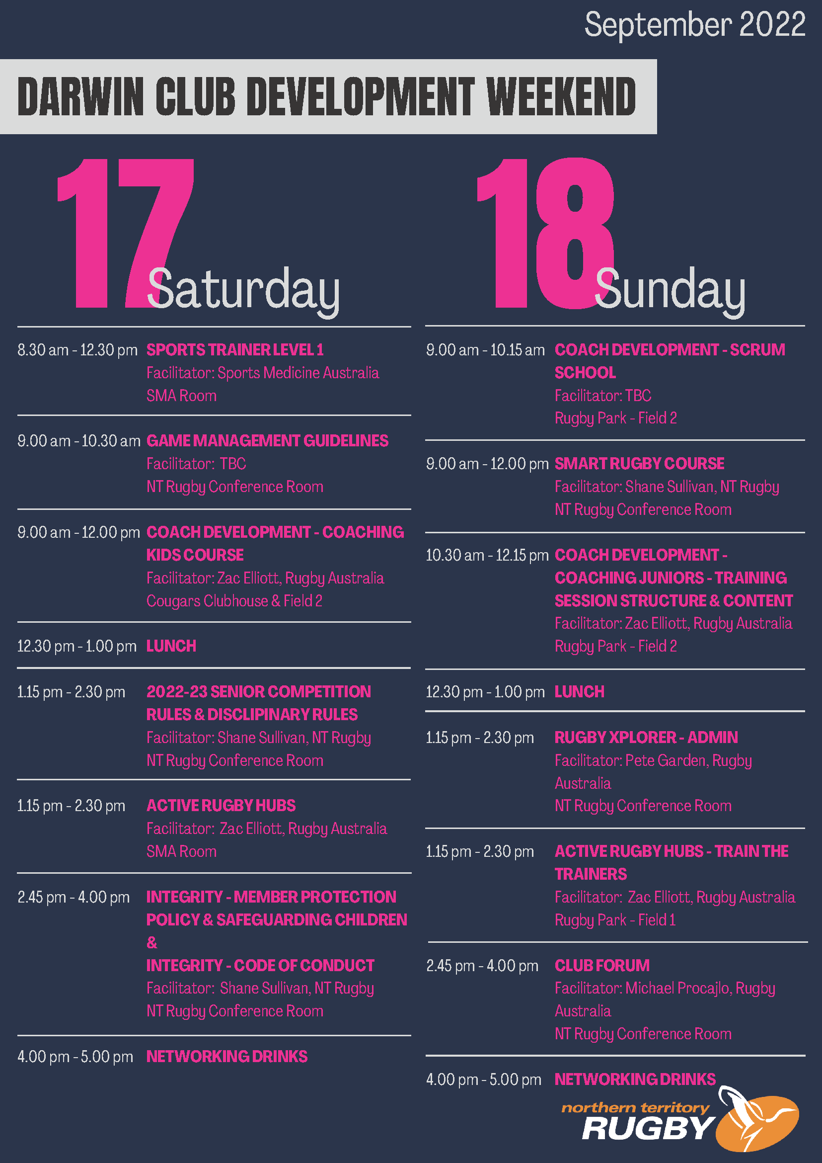 2022 Darwin Club Development Weekend Launched