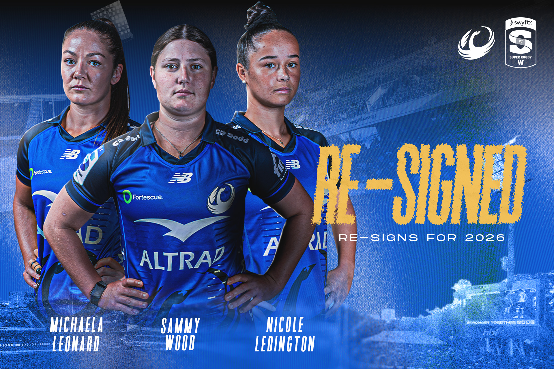 Force kick off Super W re-signings with deals for Leonard, Wood & Ledington