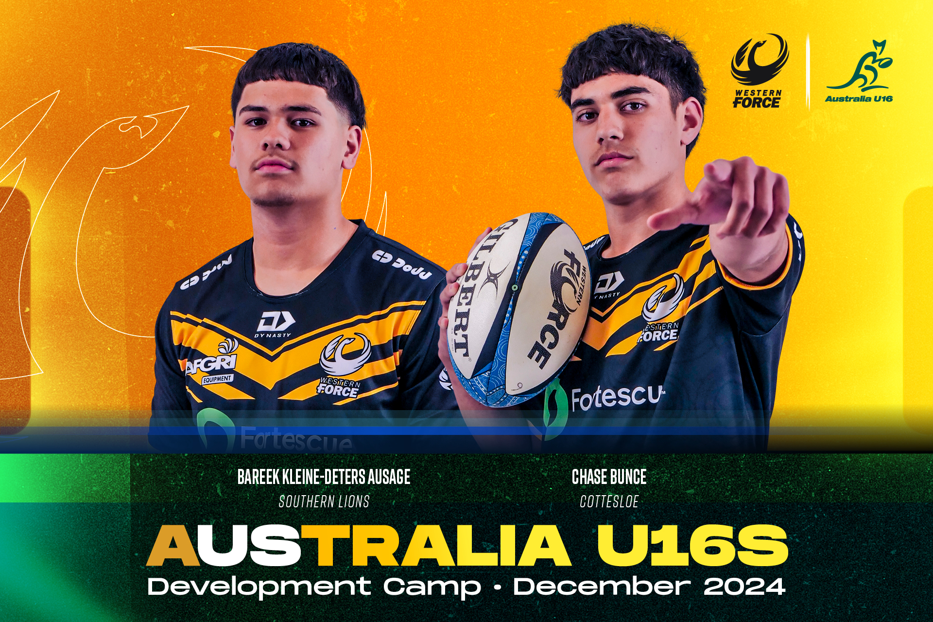 RugbyWA Alums Selected for Australia U16s Development Squad
