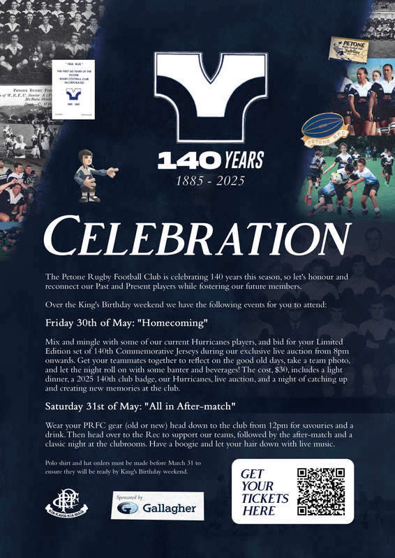 Petone Rugby Football Club Celebrates 140 Years