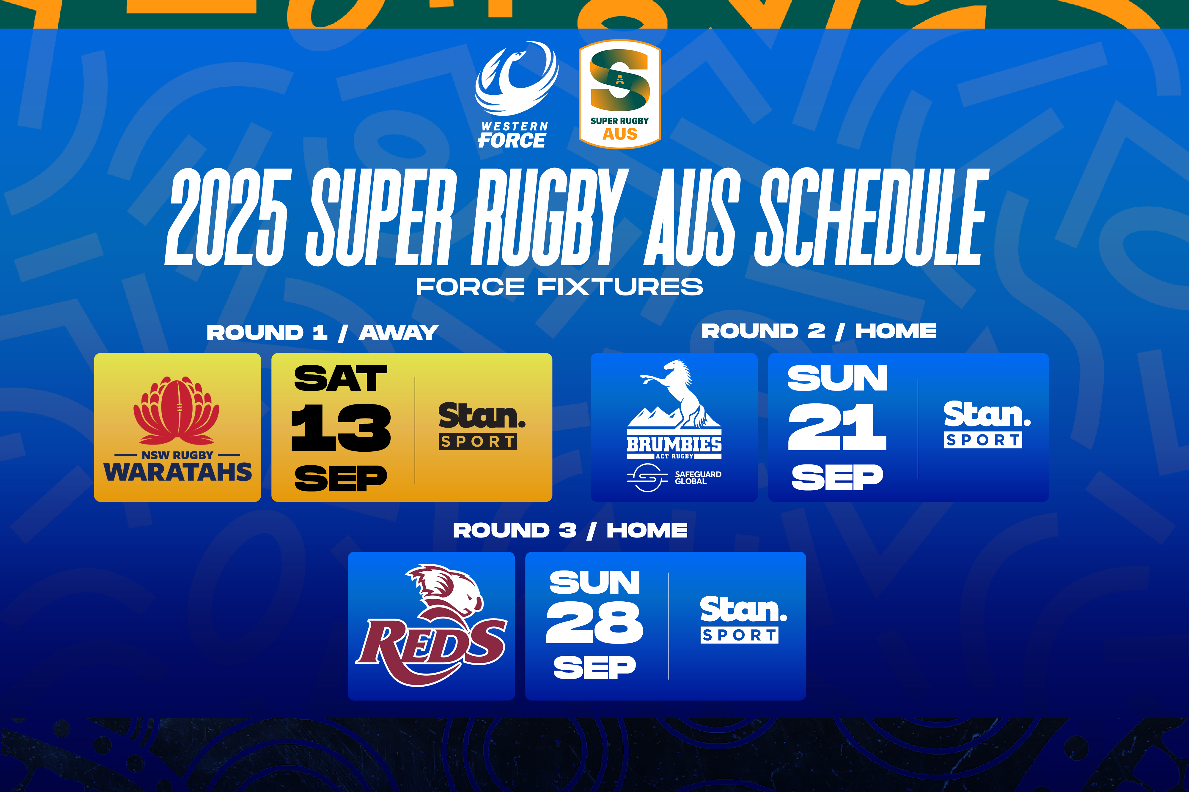 Force to compete in new 2025 Super Rugby AUS competition