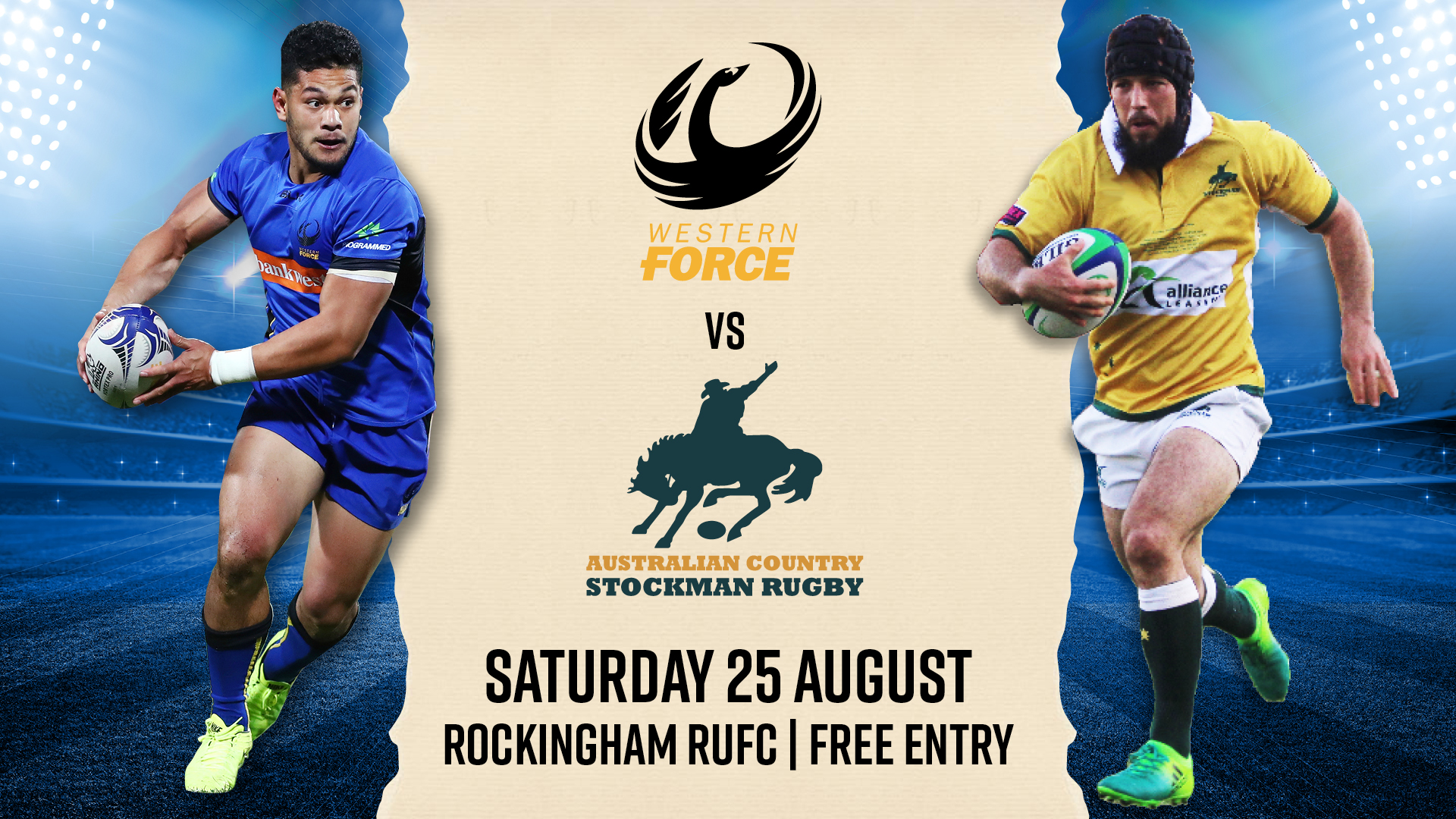 Game Day Information: Western Force v Australian Country Stockman Rugby