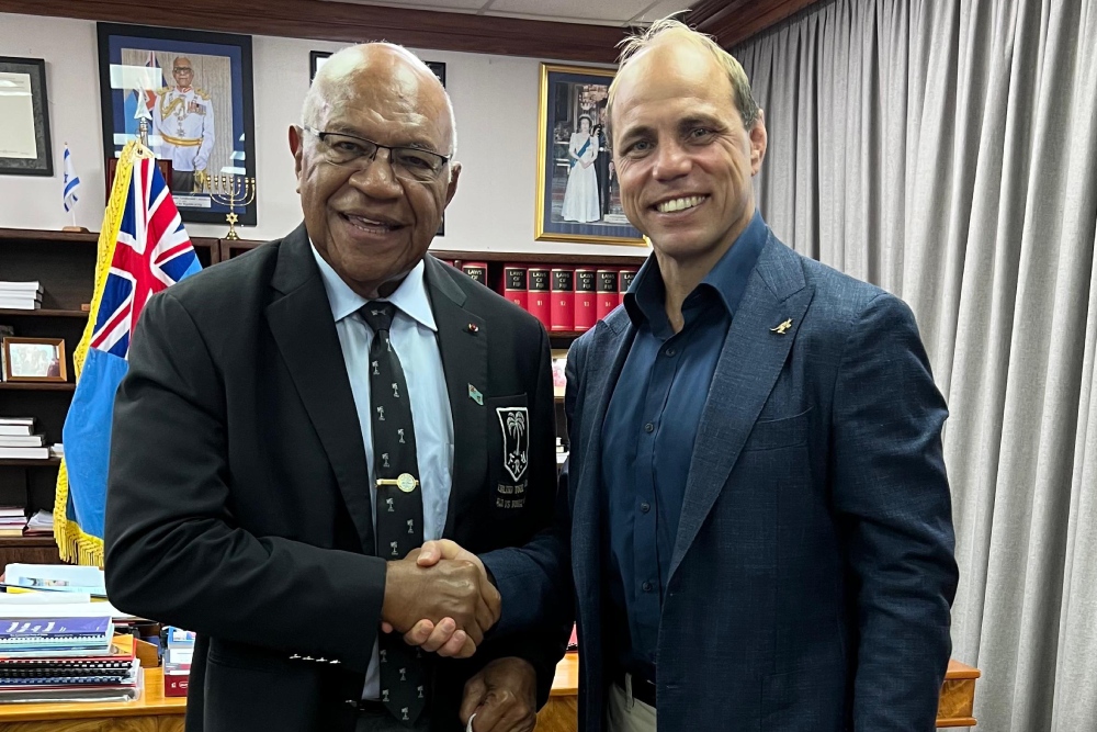Rugby Australia CEO Waugh Meets Fiji PM Rabuka | Mirage News