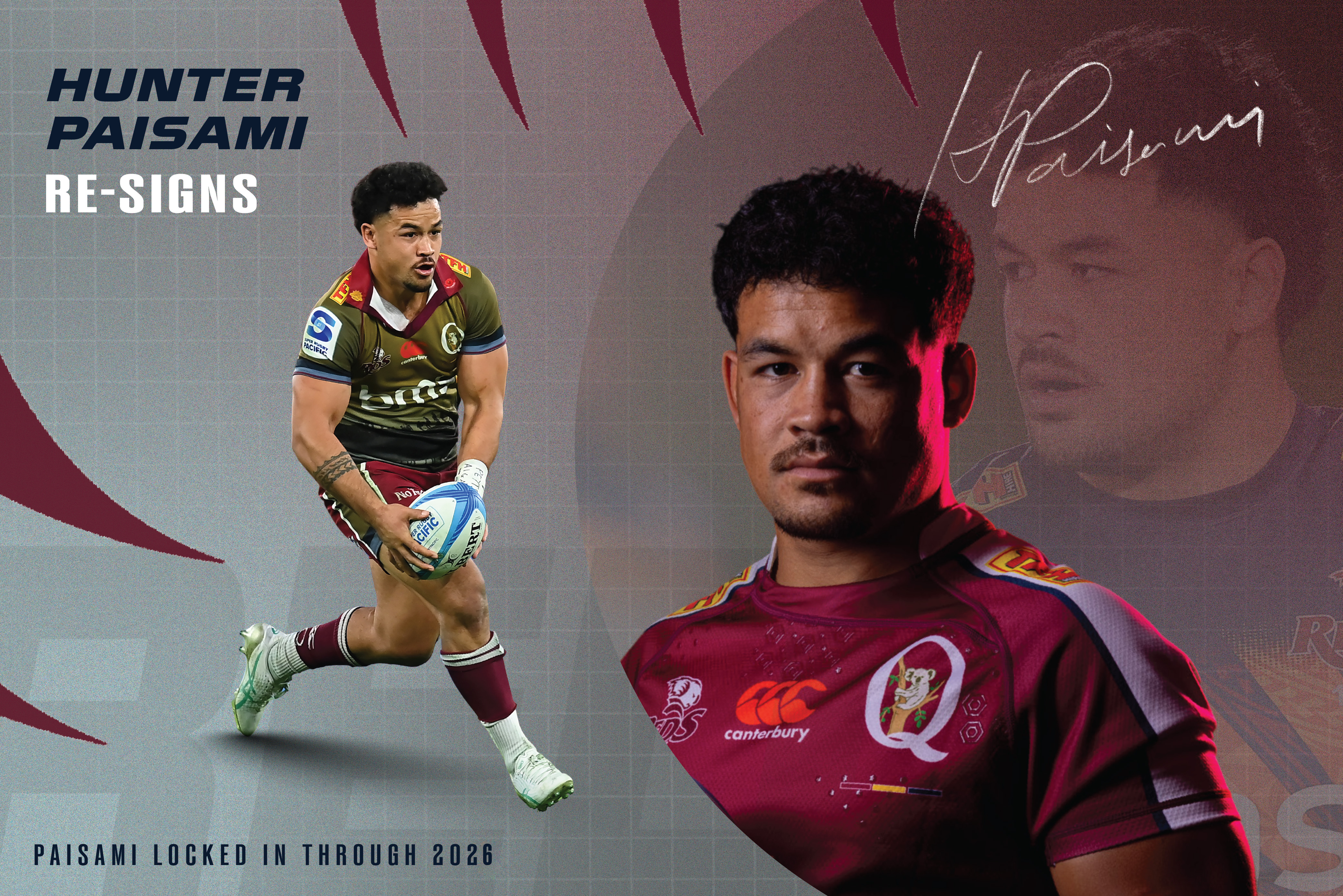 Hunter Paisami Re-Signs with the Queensland Reds and Rugby Australia ...