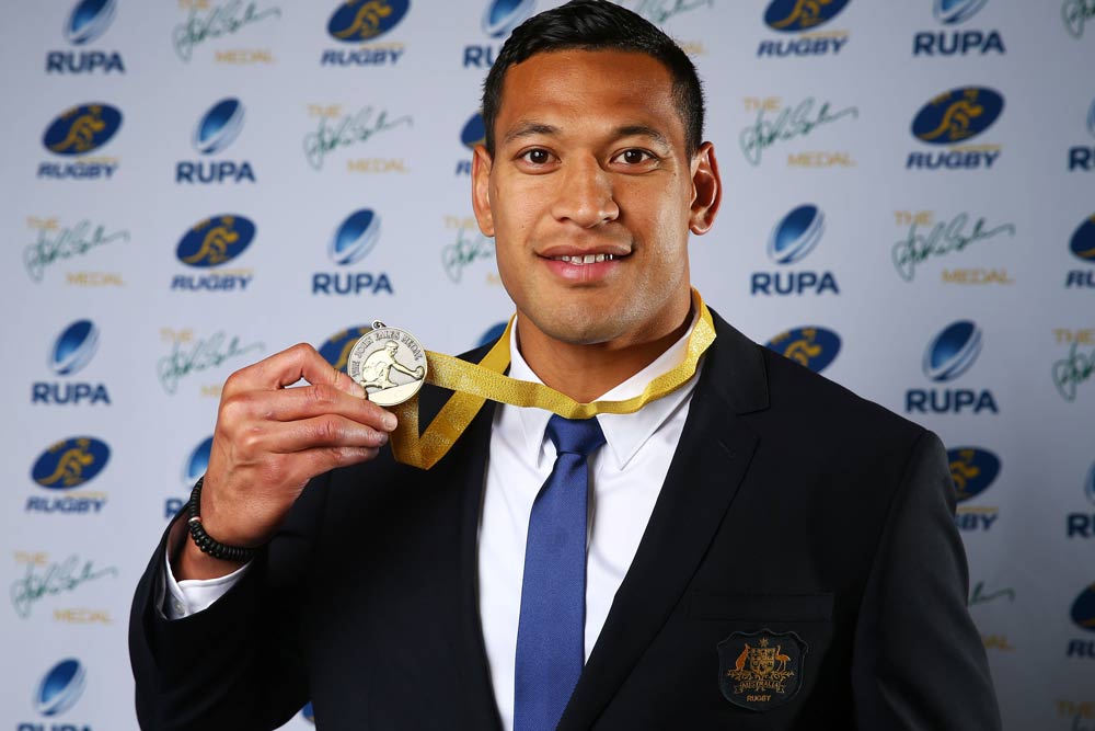 Israel Folau becomes first player to win consecutive John Eales medals