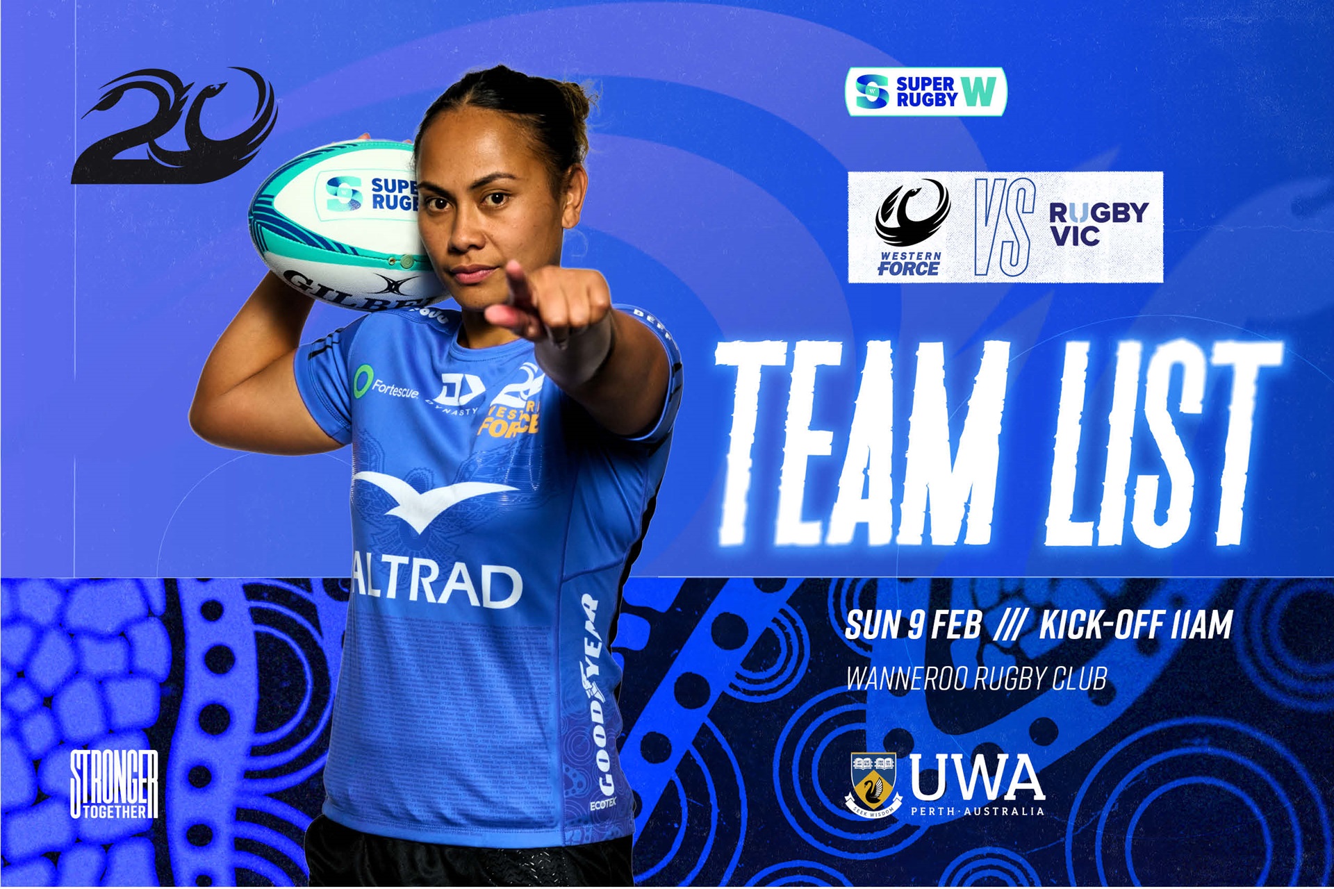 Force team list named for Sunday's pre-season trial opener