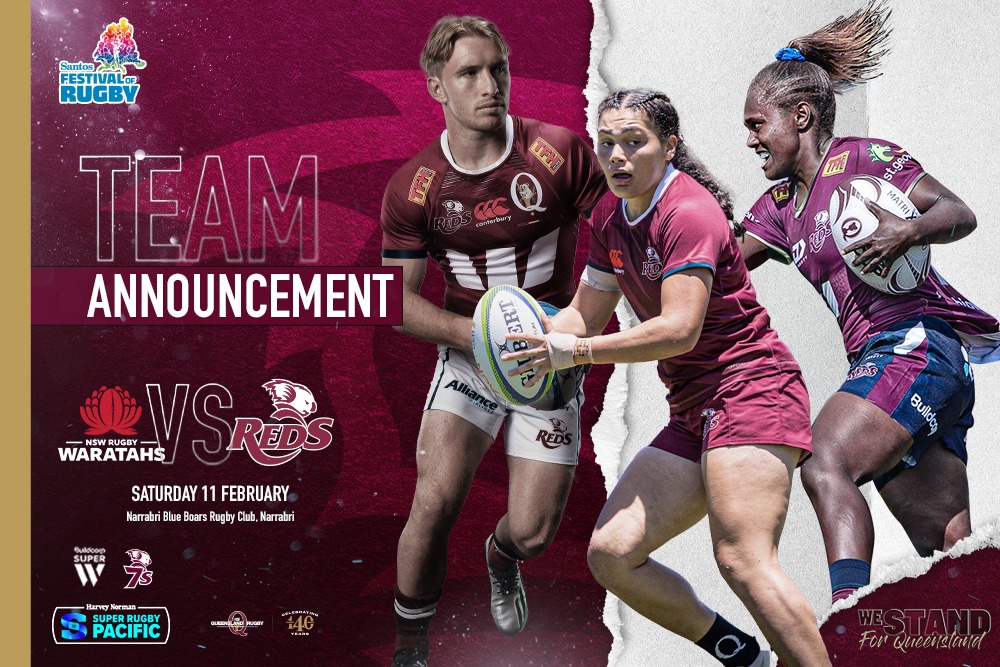 Reds squads announced for Santos Festival of Rugby