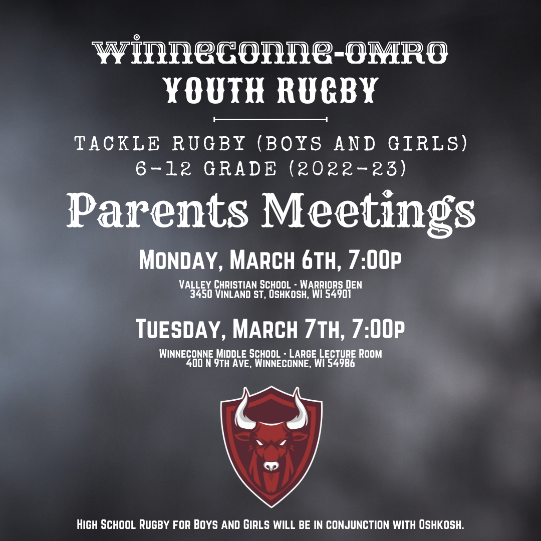 2023 Winneconne-Omro Rugby Parents Meeting